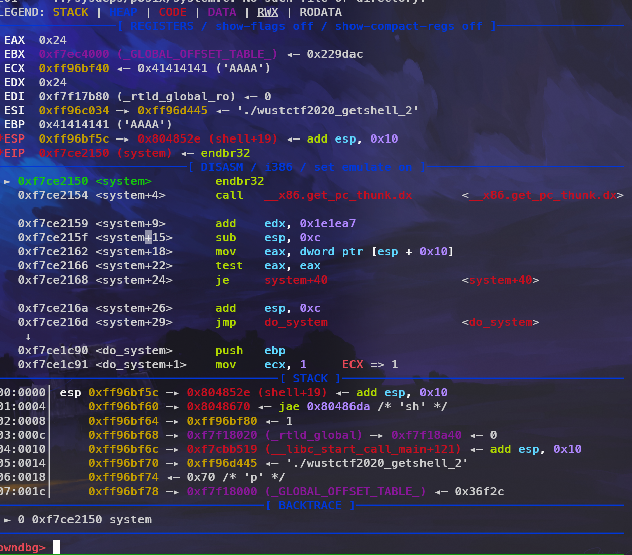 一道题说明call system 与system plt调用的区别